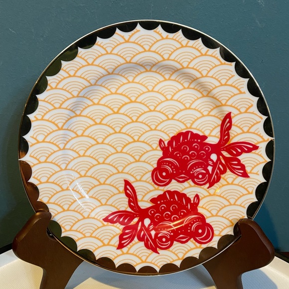 Anthropologie | Dining | Anthropologie Dessert Plate Koi Fish Goldfish ...